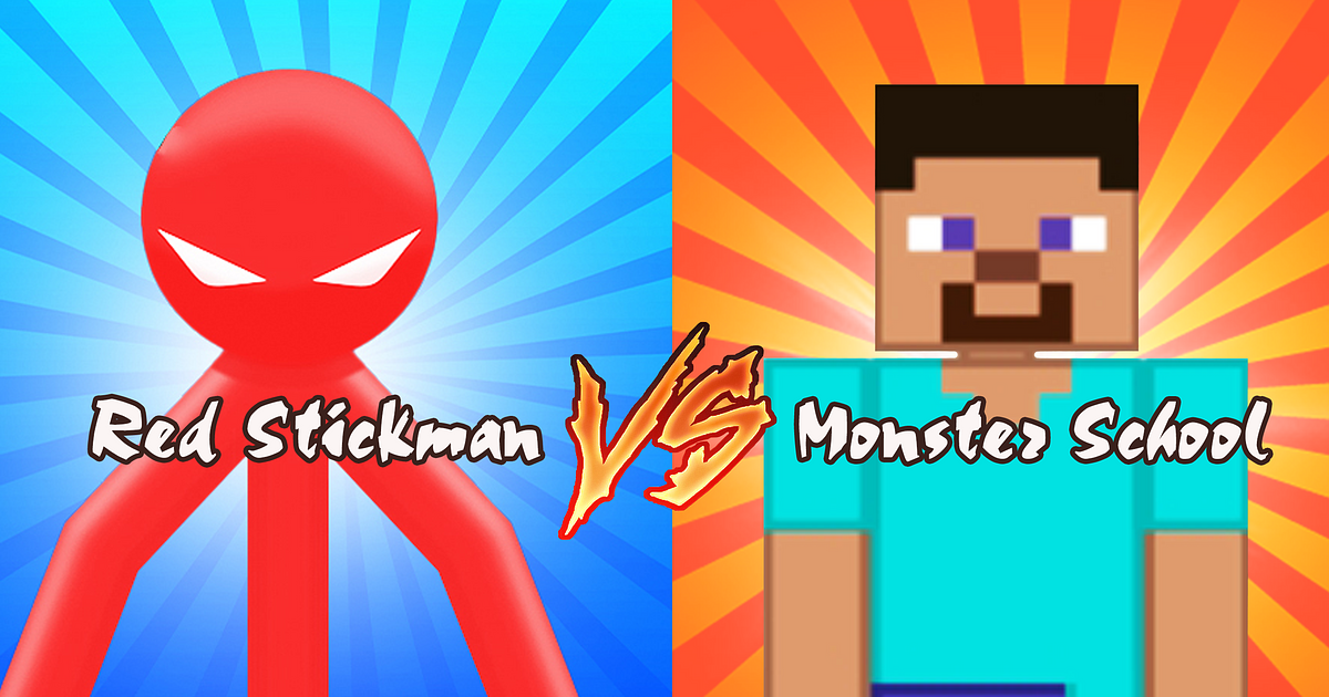 Red Stickman vs Monster School - Online Spel - Speel Nu | Spele.nl